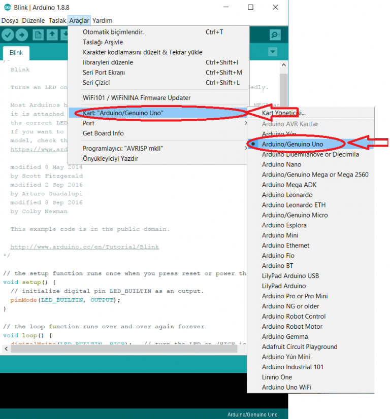 Arduino ile İlk Uygulama - Blink - Robolink Akademi