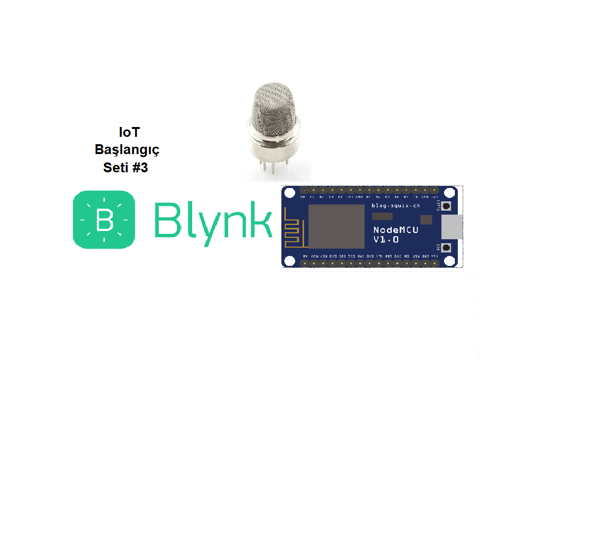 IoT Başlangıç Seti-3 NodeMCU ile Gaz Sensörü - Robolink Akademi